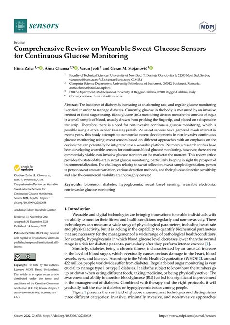 Solution Comprehensive Review On Wearable Sweat Glucose Sensors For Continuous Glucose