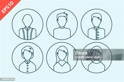 손으로 그린 사용자 프로필 Ux 벡터 페르소나 아바타 디자인 벡터 평면 고립 된 그림 남자에 대한 스톡 벡터 아트 및 기타