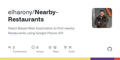 GitHub Elharony Nearby Restaurants React Based Web Application To Find Nearby Restaurants