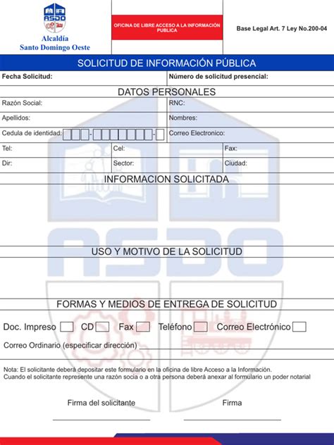 Solicitud de Informacion Publica | PDF