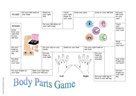 Body Part Board Game English ESL Worksheets Pdf Doc