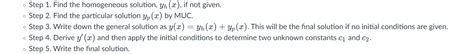 Solved Step Find The Homogeneous Solution Yh X If Not Chegg
