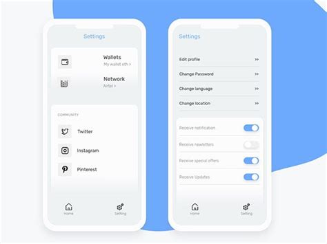 Setting App Daily UI UX Data Visualization Ui Ux App Ui Ux