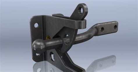 Gate Latch Door Latch 3d Cad Models Perfect Model Solidworks