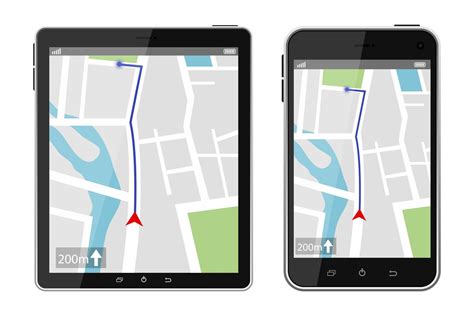 Gps Navigation System Isolated On White Background Vector Art At Vecteezy