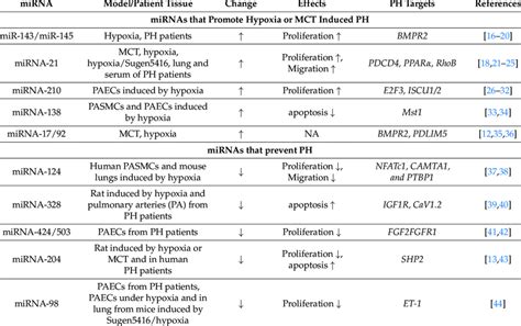 Commonly Dysregulated Mirnas In Ph Download Scientific Diagram
