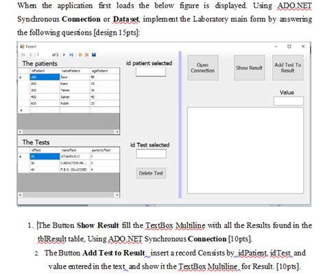 Solved When The Application First Loads The Below Figure Is