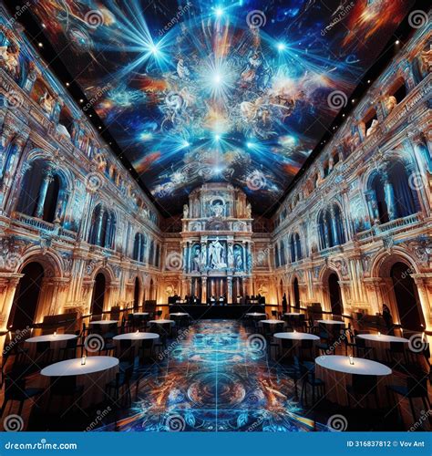 D Projection Mapping The Entire Venue Is Transformed Into A D Stock Photo Image Of Visuals