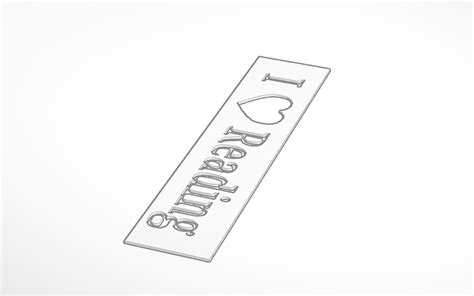3d Design Bookmarks Tinkercad