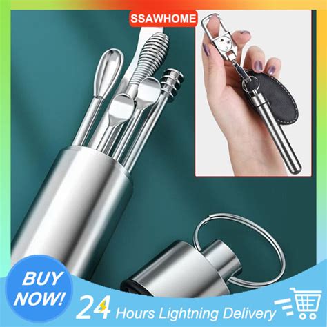 6 Pcsset Portable Ear Cleaner Set Ear Pick Ear Wax Remover Ear Curette