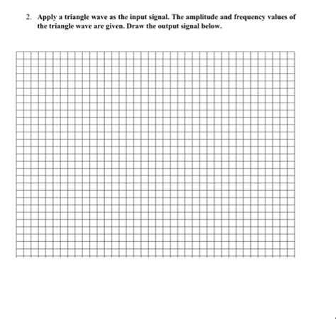 Apply A Triangle Wave As The Input Signal The