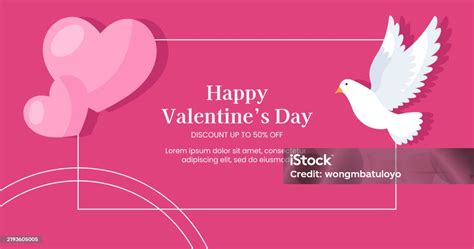 로맨틱 발렌타인 데이 소셜 미디어 게시물 일러스트 평면 만화 배경 0명에 대한 스톡 벡터 아트 및 기타 이미지 0명 2월 공휴일 Istock