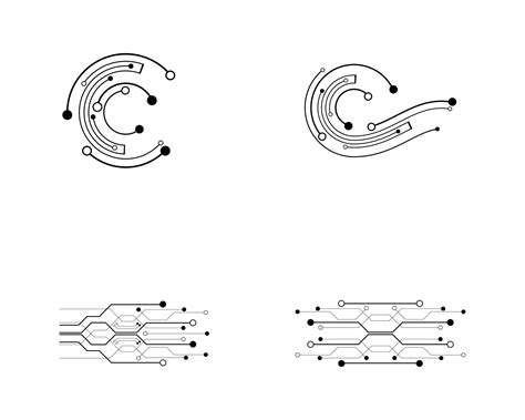 Technology Digital Logo Set 1218491 Vector Art At Vecteezy