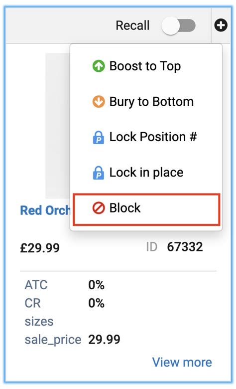 API Controls To Disable Merchandising Rules