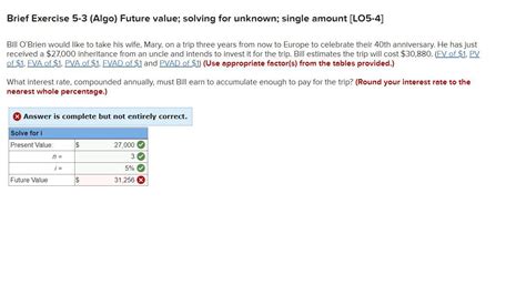 solved brief exercise 5 3 algo future value solving for