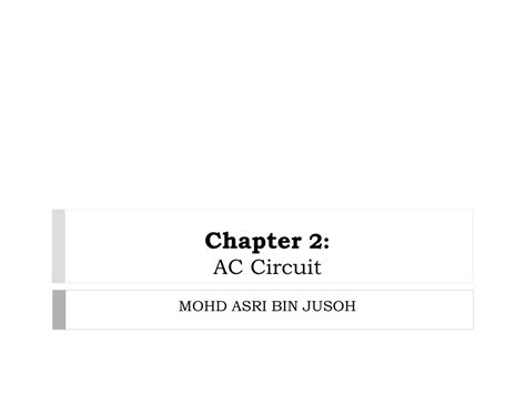 PPT Chapter 2 AC Circuit PowerPoint Presentation Free Download ID 3956804