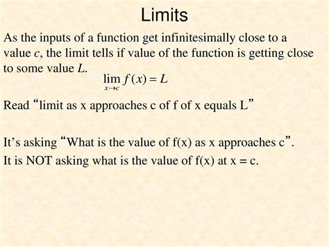 Today In Precalculus Notes Limits No Calculators Go Over Quiz Ppt Download