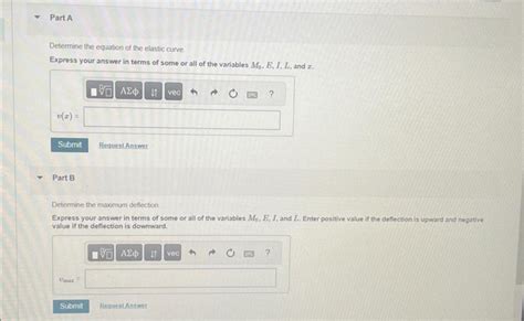 Determine The Equation Of The Elastic Curve Express