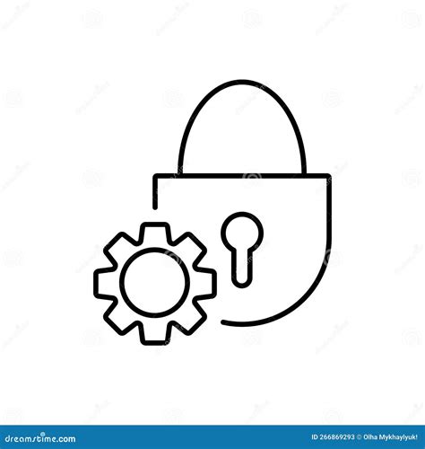 Lock And Gear Vector Icon Filled Flat Sign For Mobile Concept And Web Design Cyber Security