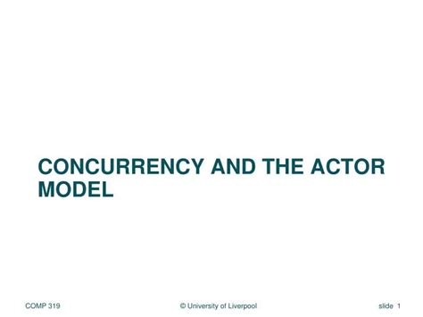 ppt concurrency and the actor model powerpoint presentation free