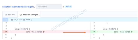 Jenkins Scripted Pipeline Lesson Options OverrideIndexTriggers NimTechnology