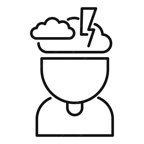 Premium Vector Brainstorming Idea Person Icon Outline Vector Coping Skills