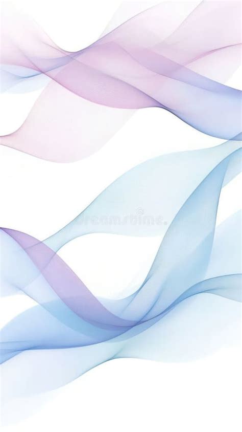 Abstract Flowing Waves In Soft Pastel Colors Creating A Soothing Visual Effect Stock