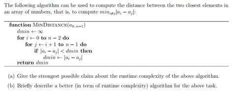 Solved The Following Algorithm Can Be Used To Compute The Chegg