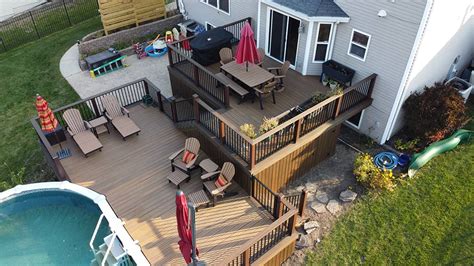 Multi Level Deck Builder In Monee Il Mitchell Construction Custom Decks