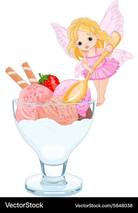 Ice Cream Fairy Royalty Free Vector Image Vectorstock