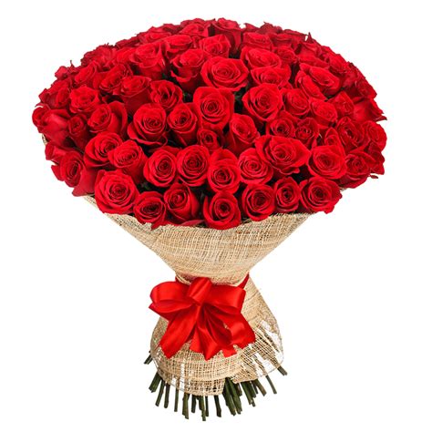 Romantic 50 Red Roses Bouquet In Jute Wrap Rose In Jute