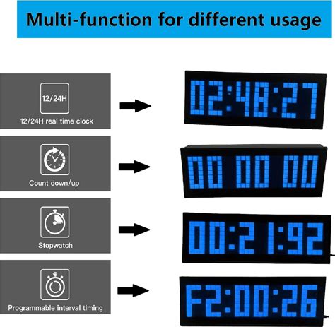 Buy Btbsign Gym Timer Clock With Remote Led Large Digital Interval Clock Timer Countdown Up