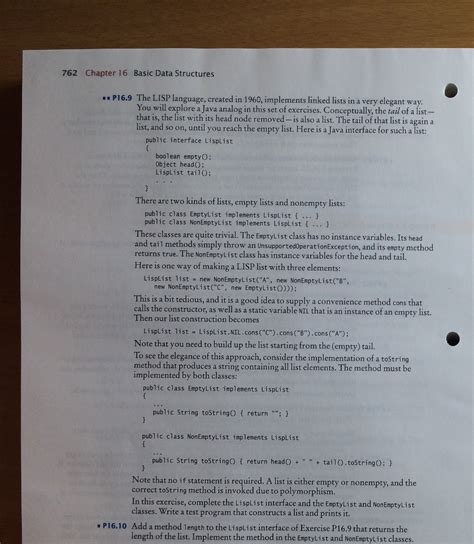 Solved 762 Chapter 16 Basic Data Structures P169 The Lisp