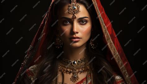 Premium Photo Woman Posing As Rani
