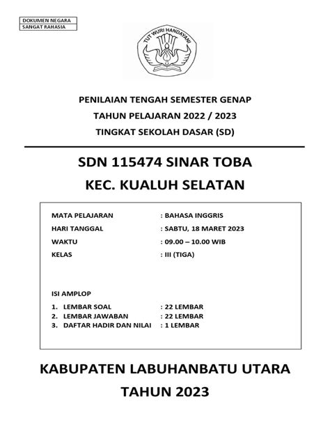 Sampul Soal Pts Pdf