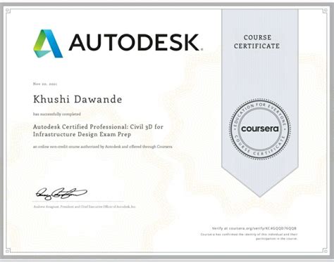 Khushi Dawande On Linkedin Coursera Autodesk Infrastructure 10 Comments
