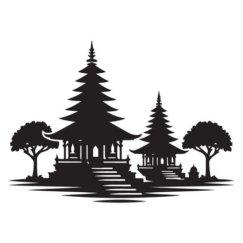 Historical Wonders Southeast Asian Temple Landscape Silhouette Graphic