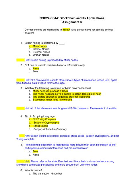 Assignment 3 Solution Noc22 Cs44 Blockchain And Its Applications