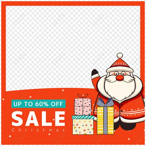 빨간 산타 선물 상자 프로 모션 테두리 요소 할인 일러스트 축제 일러스트 레드 일러스트 Png 일러스트 무료 다운로드 Lovepik