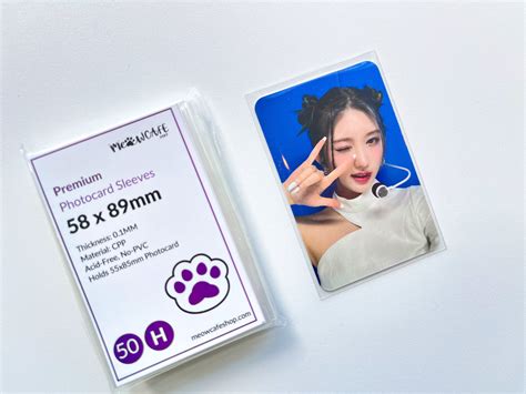 58x89mm Meowcafe Premium Cpp Card Sleeve For Kpop Photocards Perfect