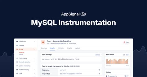Mysql Instrumentation Appsignal Documentation