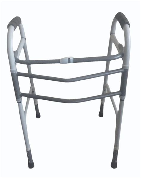 Grey And White Aluminium Adjustable Walker 2x25x4feet Lxwxh At