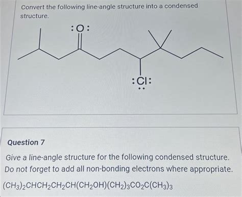 Solved Convert the following line-angle structure into a | Chegg.com