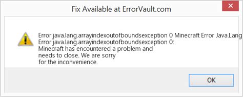 How To Fix Error Java Lang Arrayindexoutofboundsexception 0 Minecraft Error Java Lang