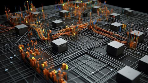 Cloud Computing Diagram Network Data Storage Technology Service Stock