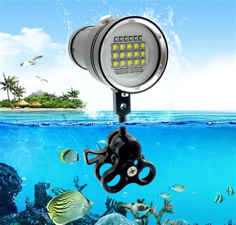 Professional Diving Light 100m Scuba Video Flashlight