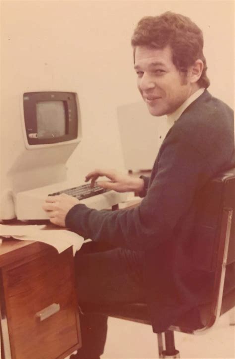 Dad Sitting At His Computer In São Paulo In The 60s While Working For