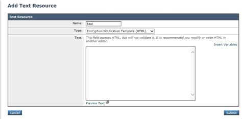 Configure Encryption Notifcation Templates For Ironport Email