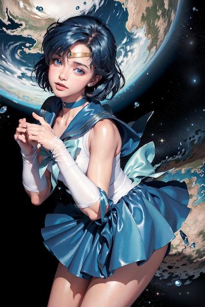 Premium Photo Realistic Face Ai Sailor Mercury