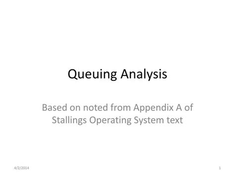 Ppt Queuing Analysis Powerpoint Presentation Free Download Id744198